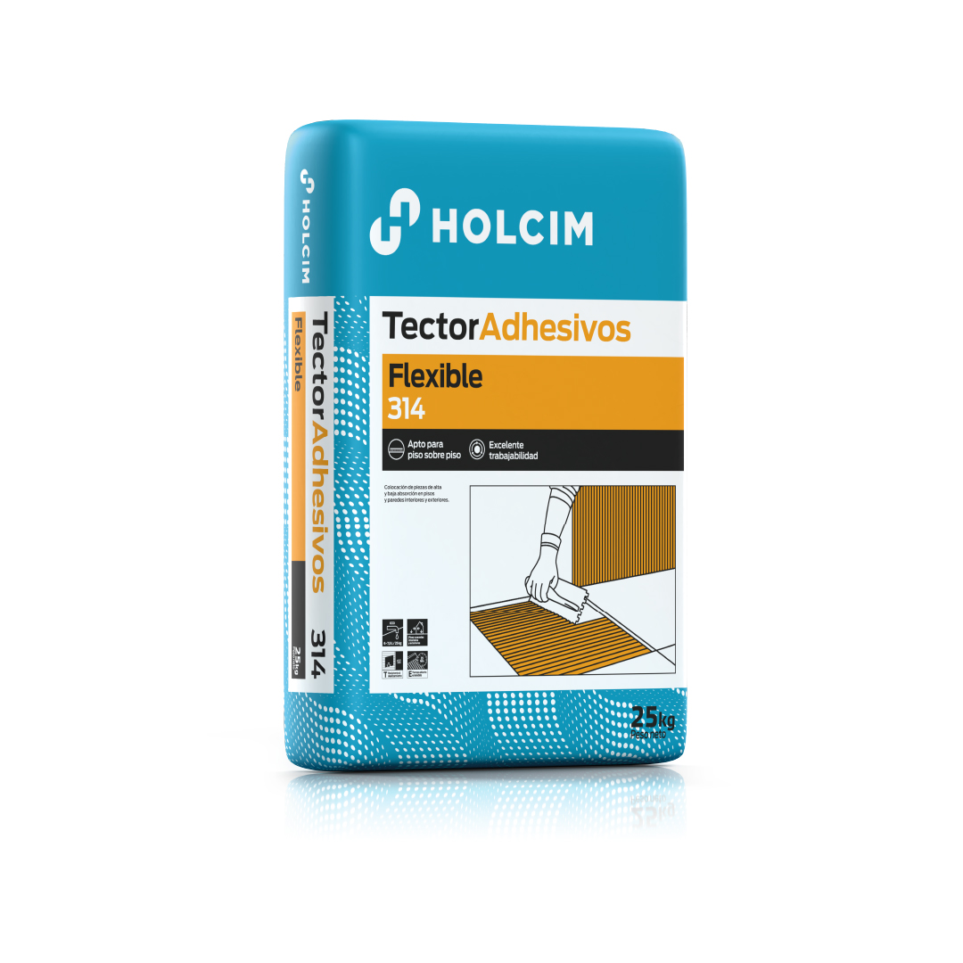Pegamento Tector 314 para Porcellanatos Flexible x 25kg - Holcim - Madersa
